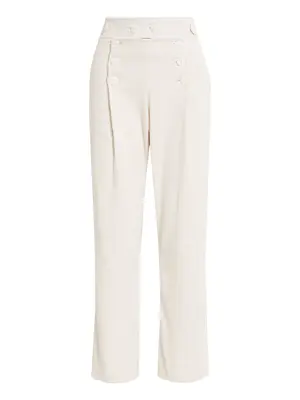 THE LINE BY K Pleated Cotton-corduroy Pants - Ivory