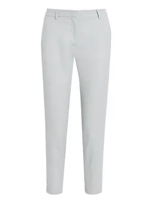 Fabiana Filippi Twill Merino Wool-blend Tapered Pants - Light Gray