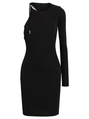 Halston Kayleigh Onesleeve Cutout Jersey Mini Dress - Black