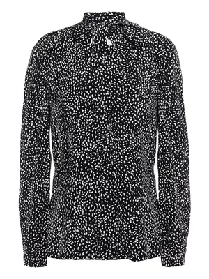 Maje Tieneck Printed Blouse - Black