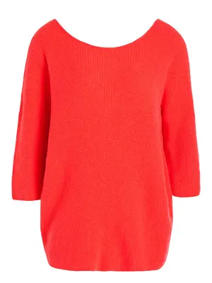Maje Ribbed Cashmere Sweater - Coral