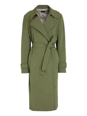 Theory Oaklane Crepe Trench Coat - Army Green