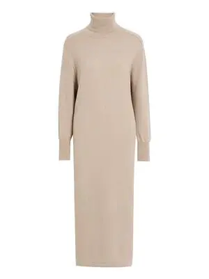 Arch4 Lily Cashmere Turtleneck Midi Dress - Neutral