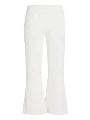 Proenza Schouler Ribbed-knit Kick-flare Pants - White