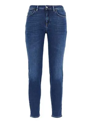 Acne Studios Peg Cropped High-rise Skinny Jeans - Mid Denim