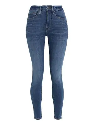 Good American Distressed Skinny Jeans - Mid Denim