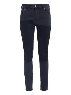Acne Studios Patchwork-effect Mid-rise Skinny Jeans - Charcoal