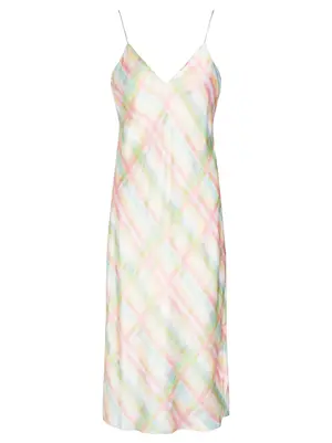Cami Nyc Printed Silk-satin Slip Dress - Pastel Pink
