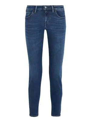 Acne Studios Climb Cropped Low-rise Skinny Jeans - Mid Denim