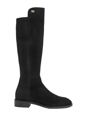 STUART WEITZMAN Keelan City Microstretch And Suede Knee Boots - Black
