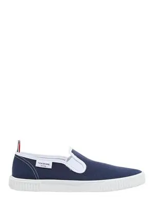 Thom Browne Canvas Slip-on Sneakers - Navy