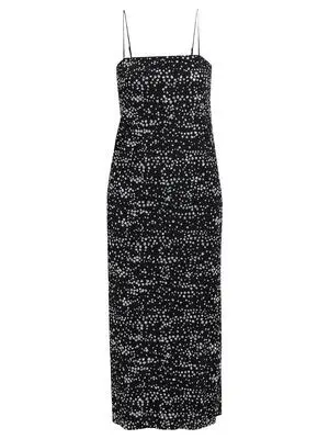 Tibi Glittered Jersey Midi Dress - Black