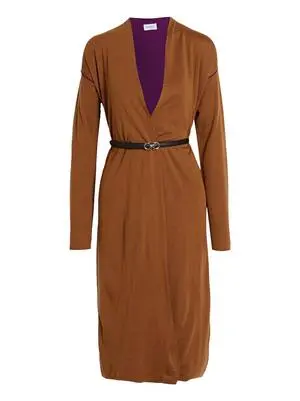 FERRAGAMO Belted Cashmere Cardigan - Brown