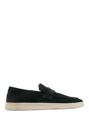 Officine Creative Suede Penny Loafers - Black