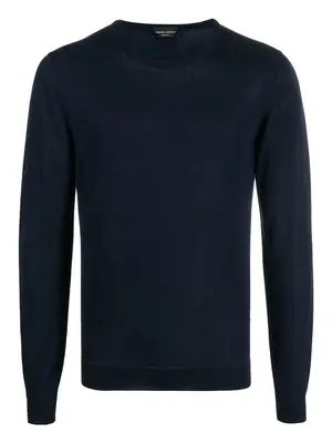 ROBERTO COLLINA Crew-neck Jumper - Blue