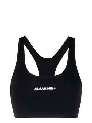 JIL SANDER Logo-print Training Sports Bra - Black