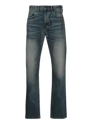 Ralph Lauren Straight-leg Washed Denim Jeans - Blue