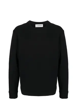 LANVIN Photograph-print Long-sleeve Sweatshirt - Black
