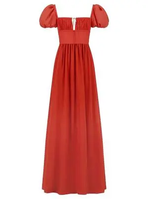 Giambattista Valli Puff-sleeve Maxi Dress - Orange