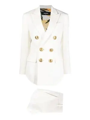 Dsquared2 Double-breasted Two-piece Suit - White