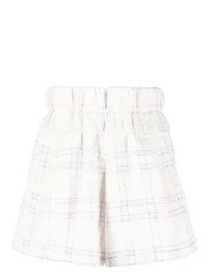 IRO PARIS High-waist Tweed Shorts - Neutrals
