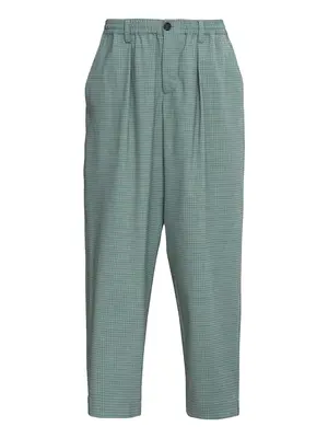Marni Grid-pattern Mid-rise Pants - Green