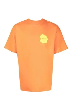 OBJECTS IV LIFE Slogan-print T-shirt - Orange