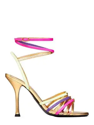 Valentino Garavani Metallic Rockstud Strappy Sandals - Gold