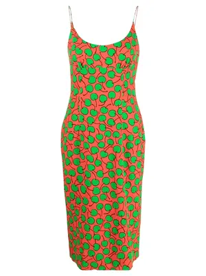 Moschino Graphic-print Midi Dress - Red