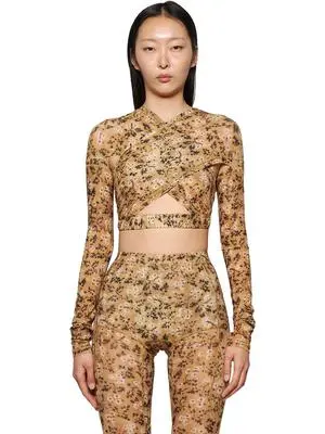 KNWLS KNWLS Anti Cross-over Cropped Top Wall Flower