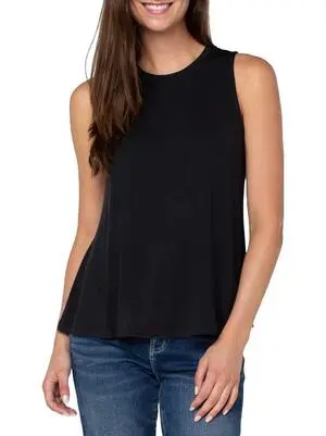LIVERPOOL Sleeveless Knit Top - Black