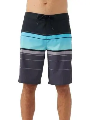 O'Neill Hyperfreak Heat Stripe Board Shorts - Graphite