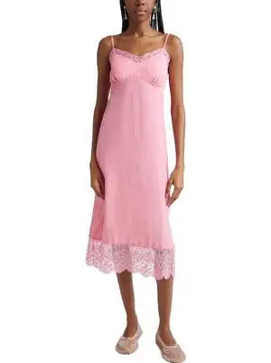 Simone Rocha Lace Trim Slipdress - Bright Pink