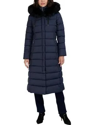 Tahari Nellie Hooded Puffer Coat - Galaxy