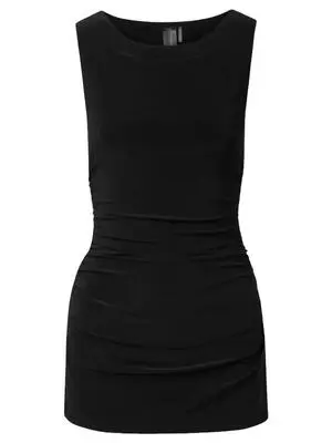 Norma Kamali Ruched Mini Dress - Black