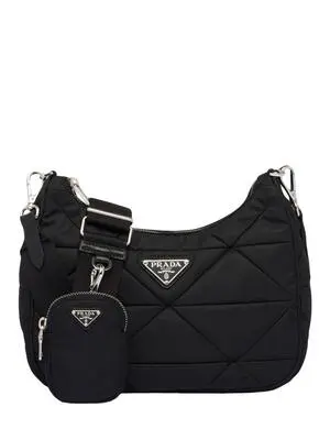 Prada Padded Re-nylon Shoulder Bag - Black