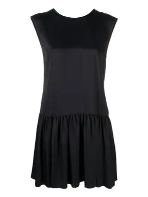 LANVIN Round-neck Mini Dress - Black