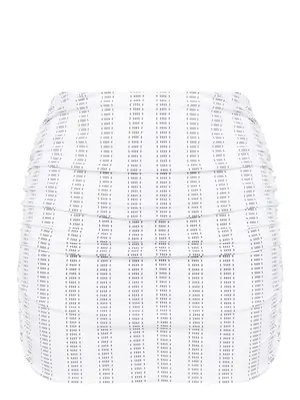AMIR SLAMA Amir Slama Stripe-Print Mini Skirt