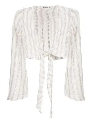 AMIR SLAMA Amir Slama Striped Silk Blouse