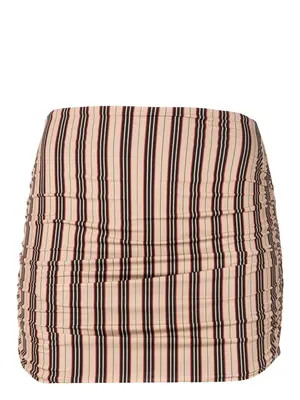AMIR SLAMA Amir Slama Stripe-Print Mini Skirt