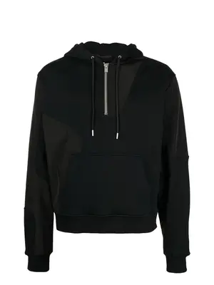 HELIOT EMIL Half-zip Cotton Sweatshirt - Black