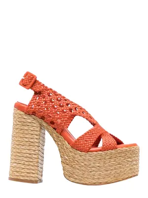 PALOMA BARCELO 140mm Open-toe Espadrilles - Orange