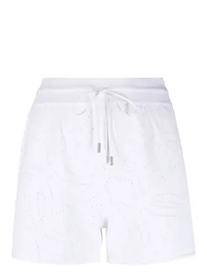 FERRAGAMO Gancio-perforated Shorts - White