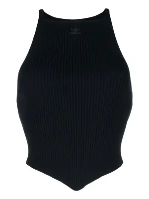 COURREGES Pointy Rib-knit Tank Top - Blue