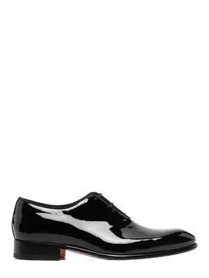 Santoni Patent Leather Oxford Shoes - Black