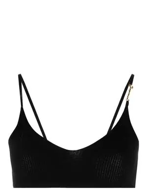 Jacquemus Le Bandeau Pralu Knitted Bralette - Black