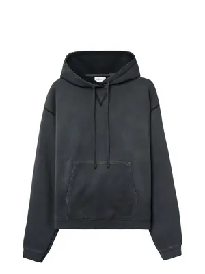John Elliott Thermal-lined Cotton Hoodie - Black