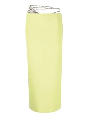 Christopher Esber Crystal-embellished Strap Detail Skirt - Green