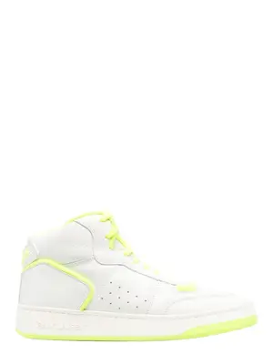 Saint Laurent Two-tone High-top Sneakers - White