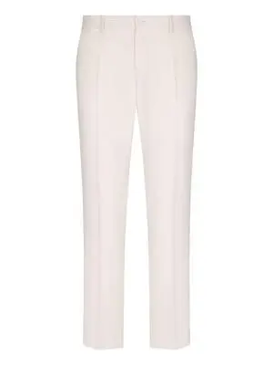 Dolce & Gabbana Stretch-wool Tuxedo Trousers - Neutrals
